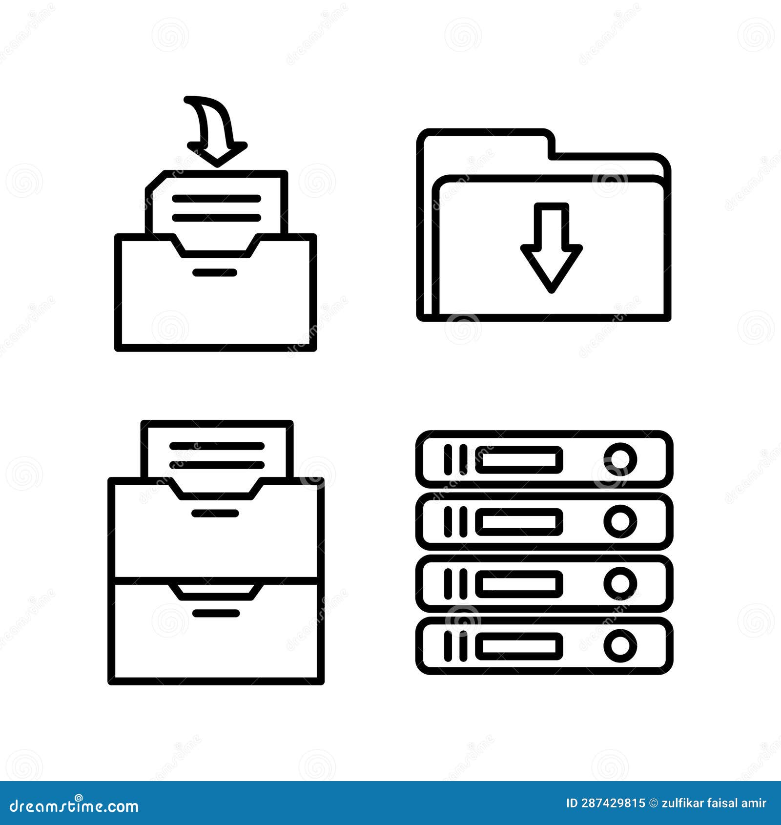 Archive Icon . Archive Storage Icon Vector. Folders Icon Stock Vector ...