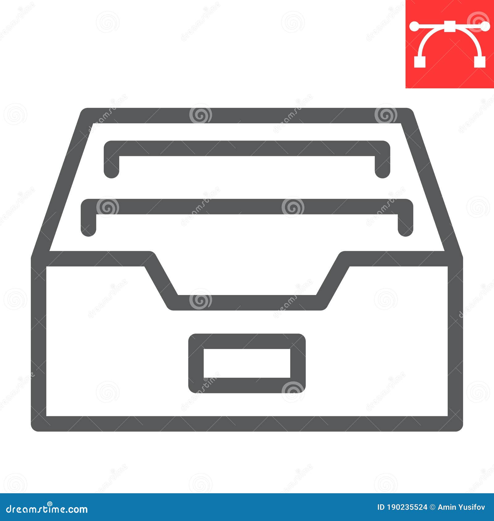 Archive Line Vector Icons And Signs. Scrapbook, Index, Preserve ...