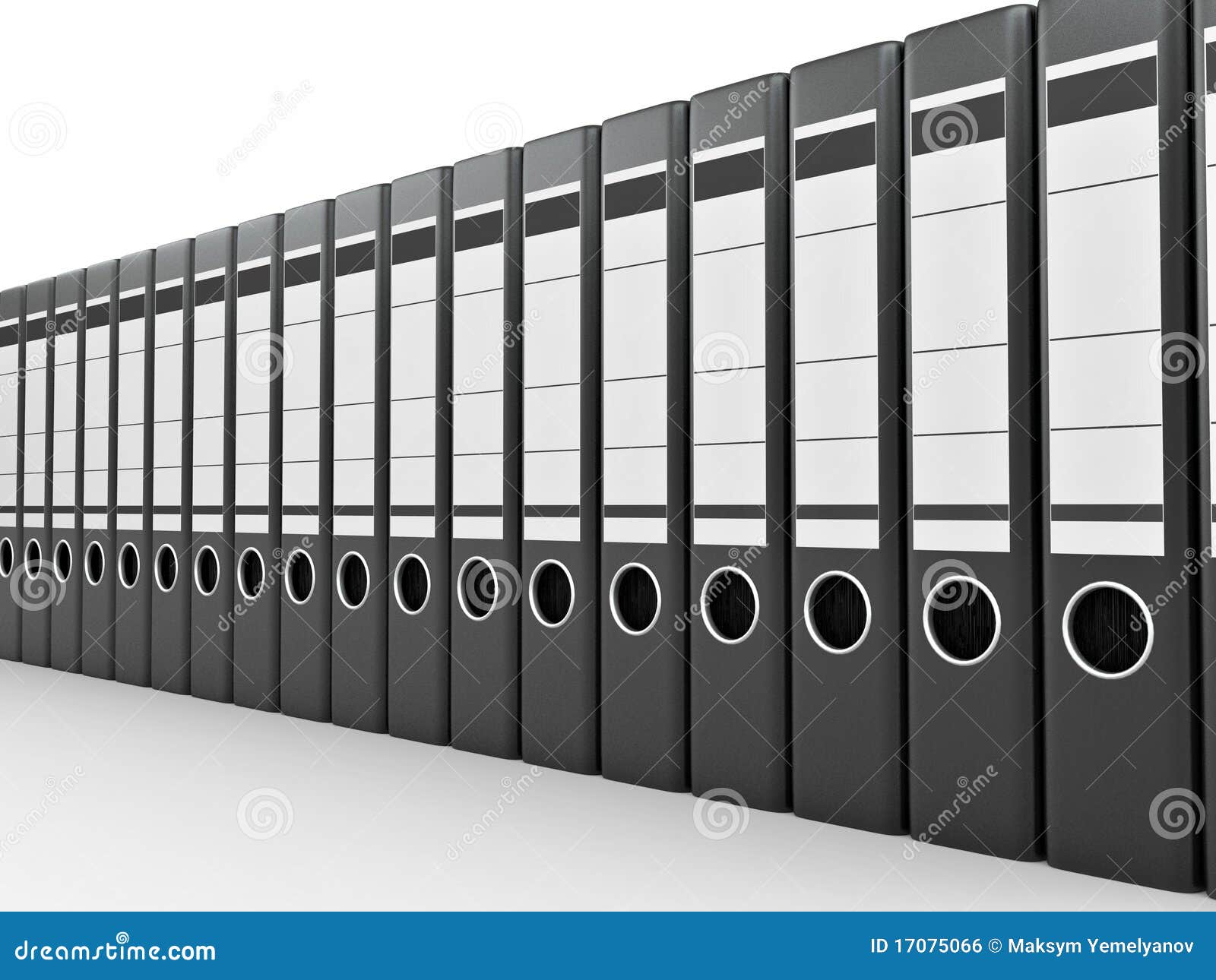 Archive. Many Folders on White Isolated Background Stock Illustration ...