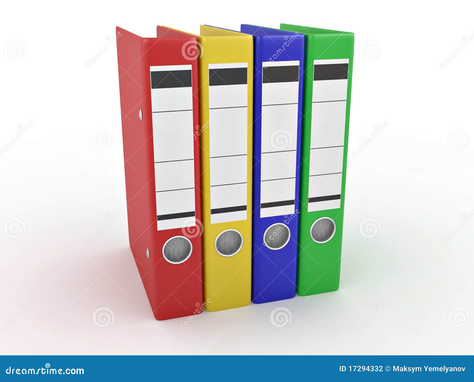 Archive. Many Folders on White Isolated Background Stock Illustration ...