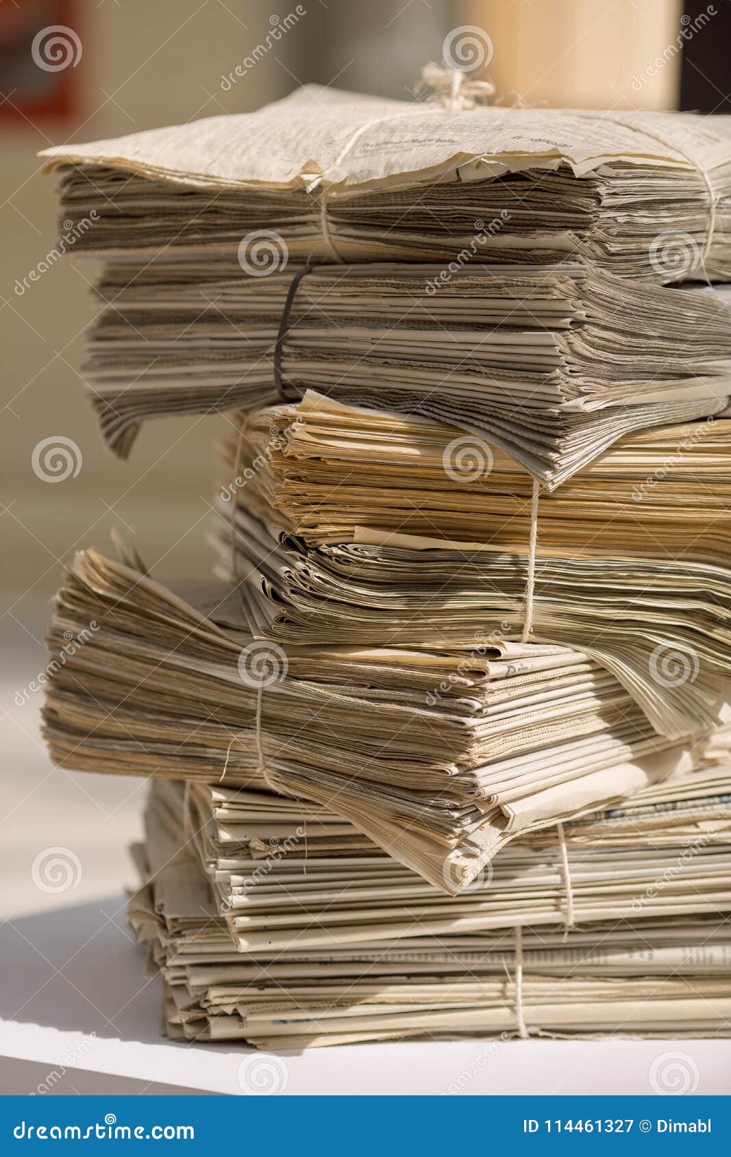 Stack of old newspapers stock image. Image of business - 114461327