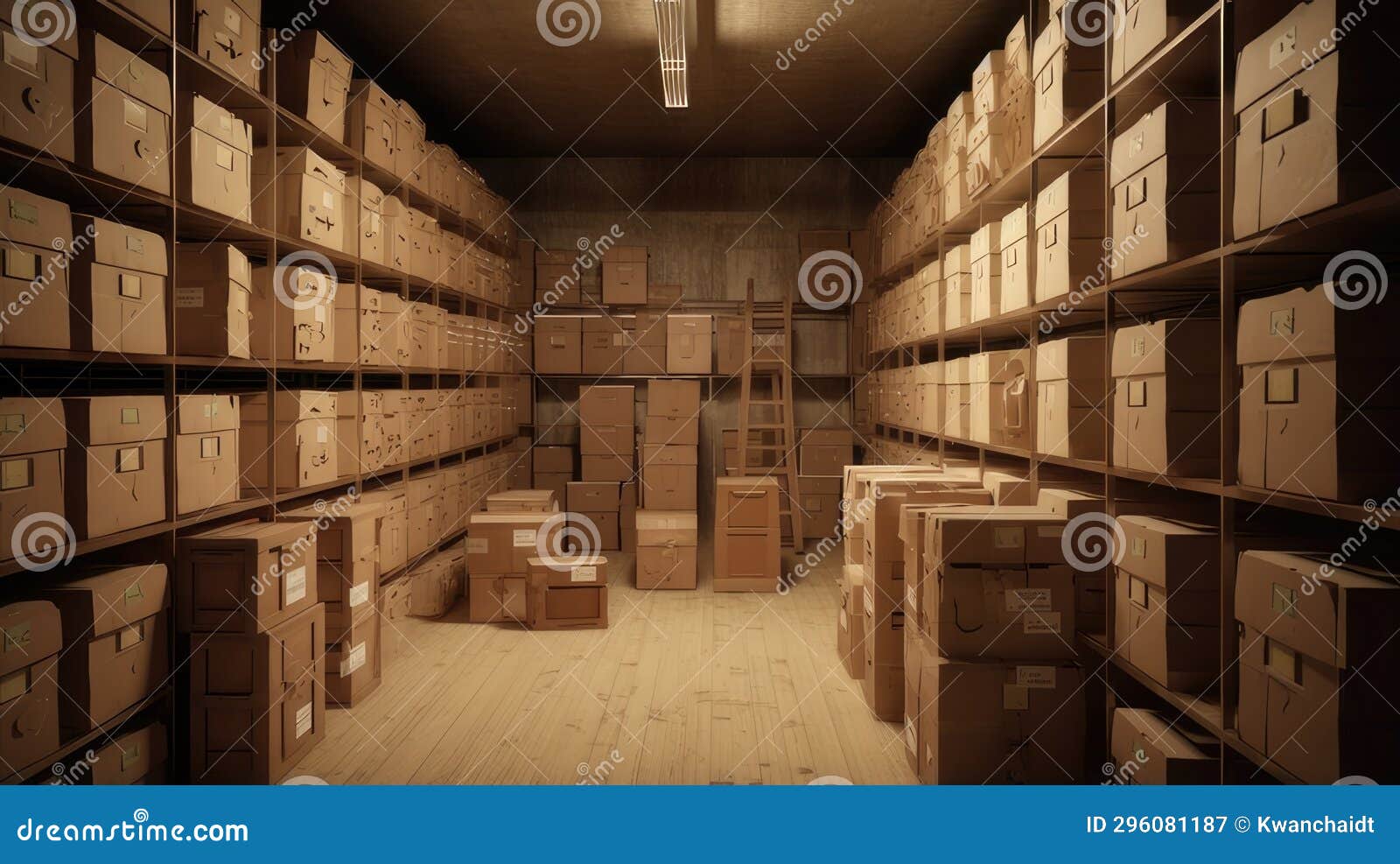 An Archive Room with Labeled Boxes, Signifying the Organization and ...