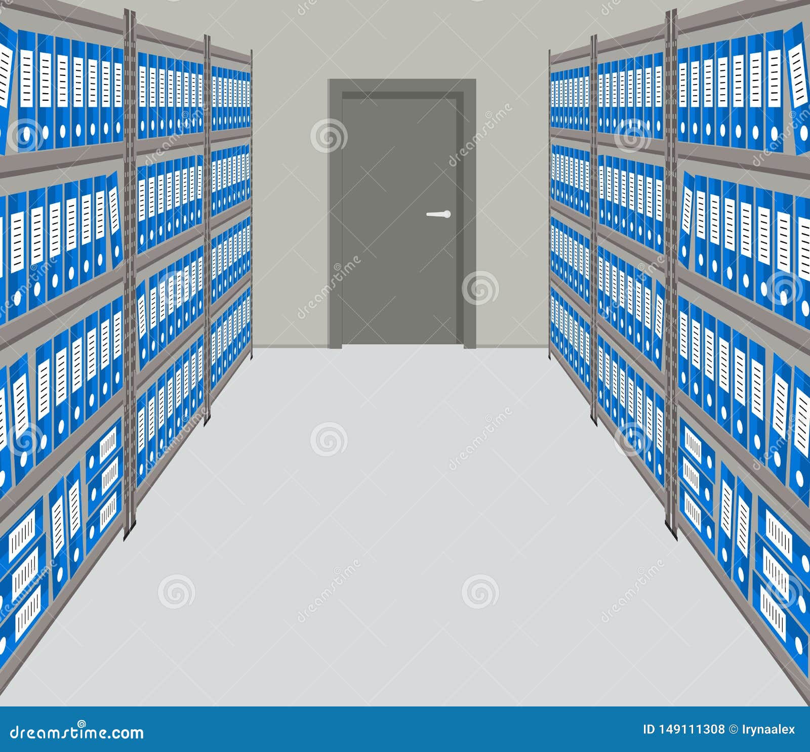 Archive. the Room for Storage of Documents Stock Vector - Illustration ...