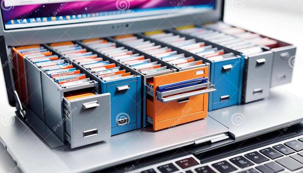 Archive Screen White File Catalog File Cloud Laptop Cabinet Cabinets ...