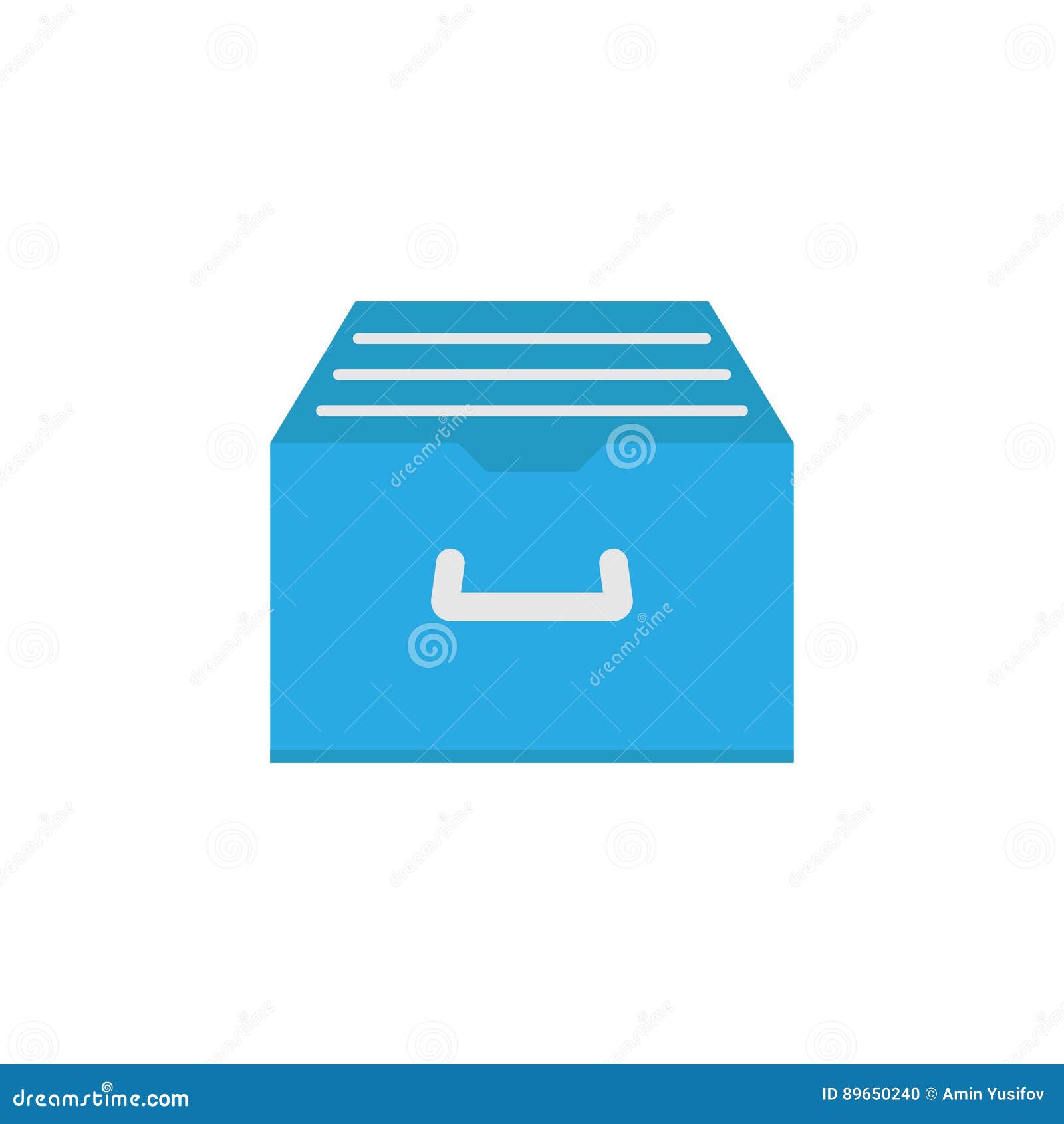 Archive storage flat icon stock vector. Illustration of database - 89650240