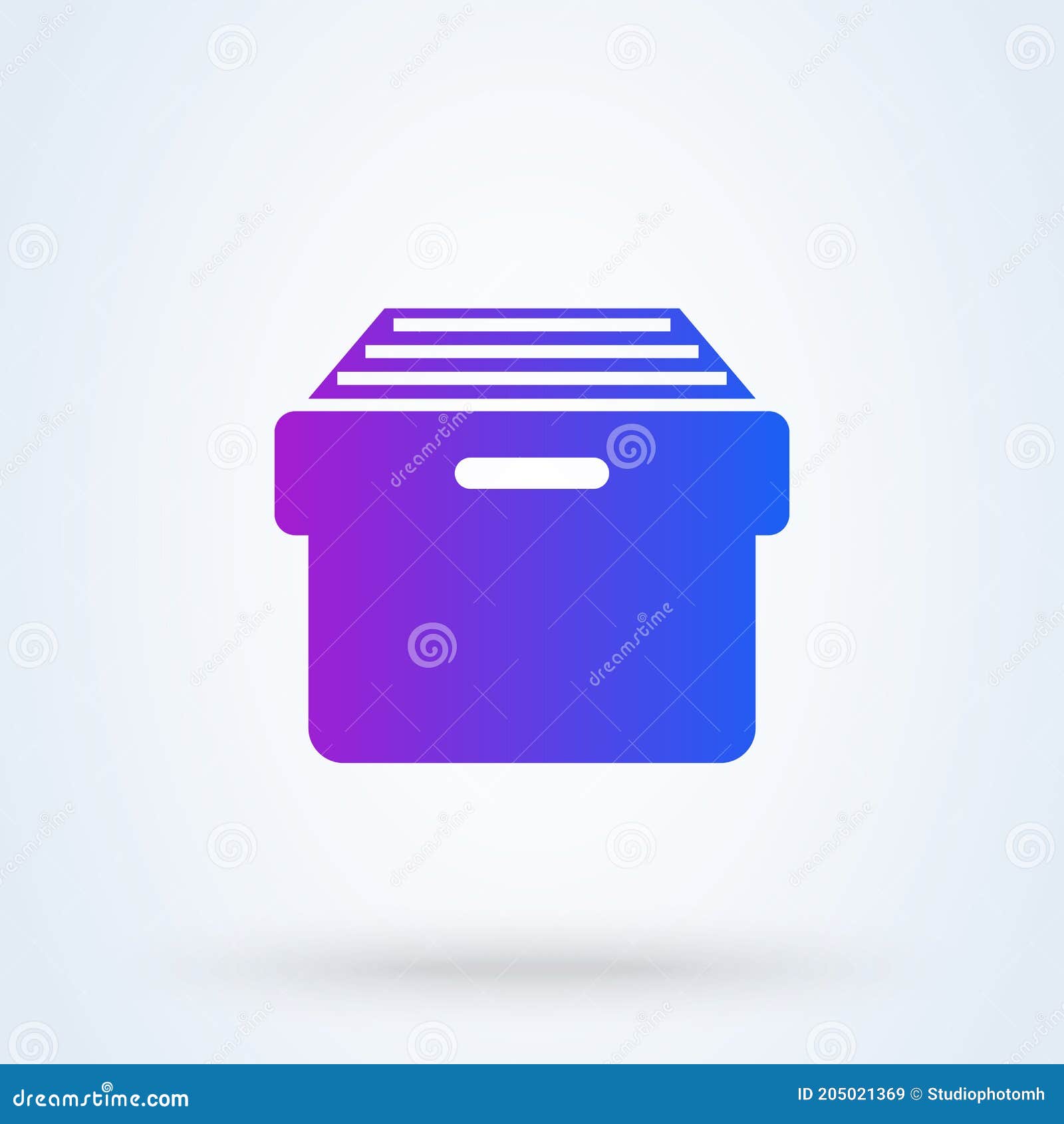 Archive Storage Sign Icon or Logo. File Cabinet Concept Stock Vector ...