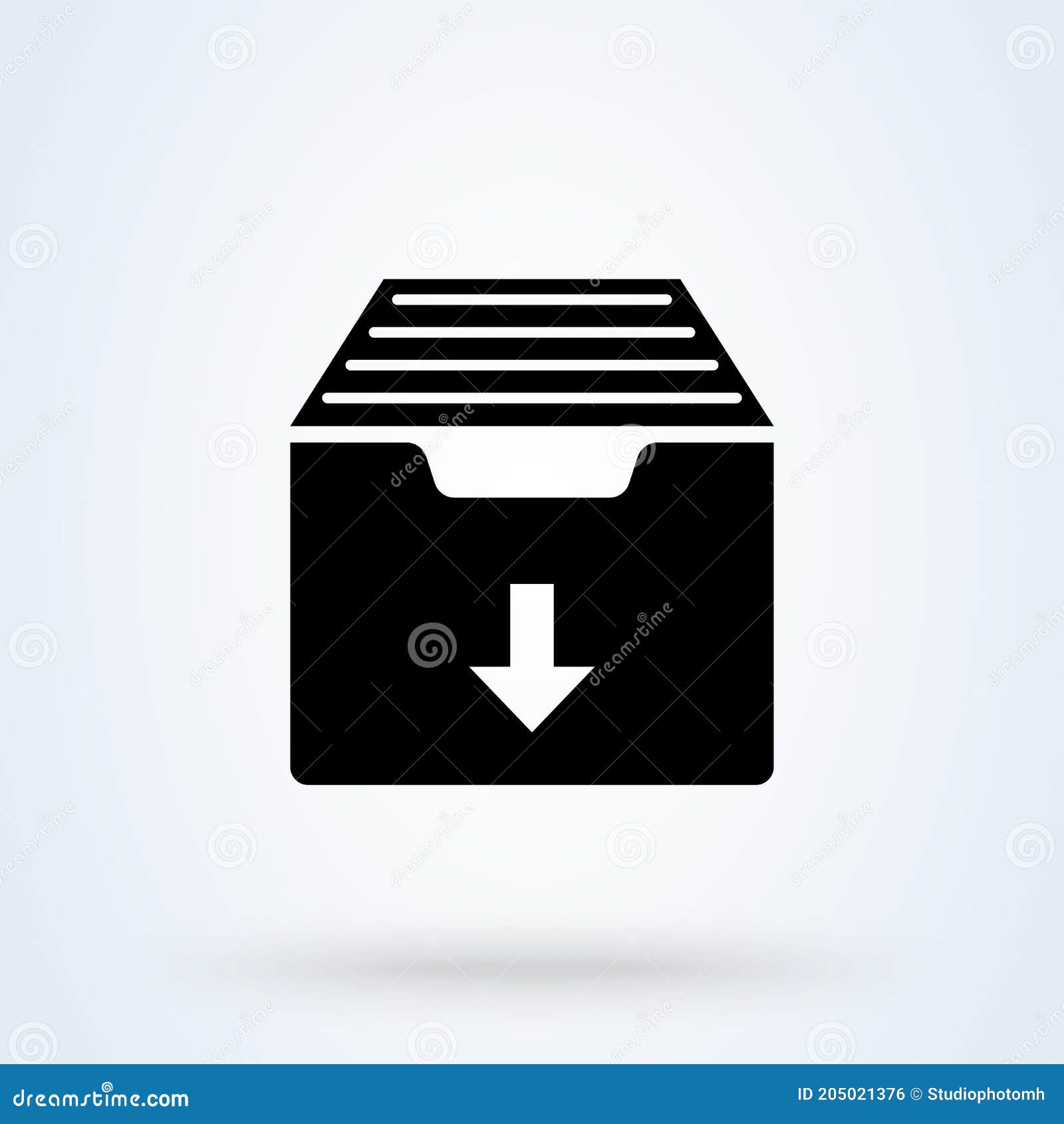 Archive Storage Sign Icon or Logo. File Cabinet Concept Stock Vector ...