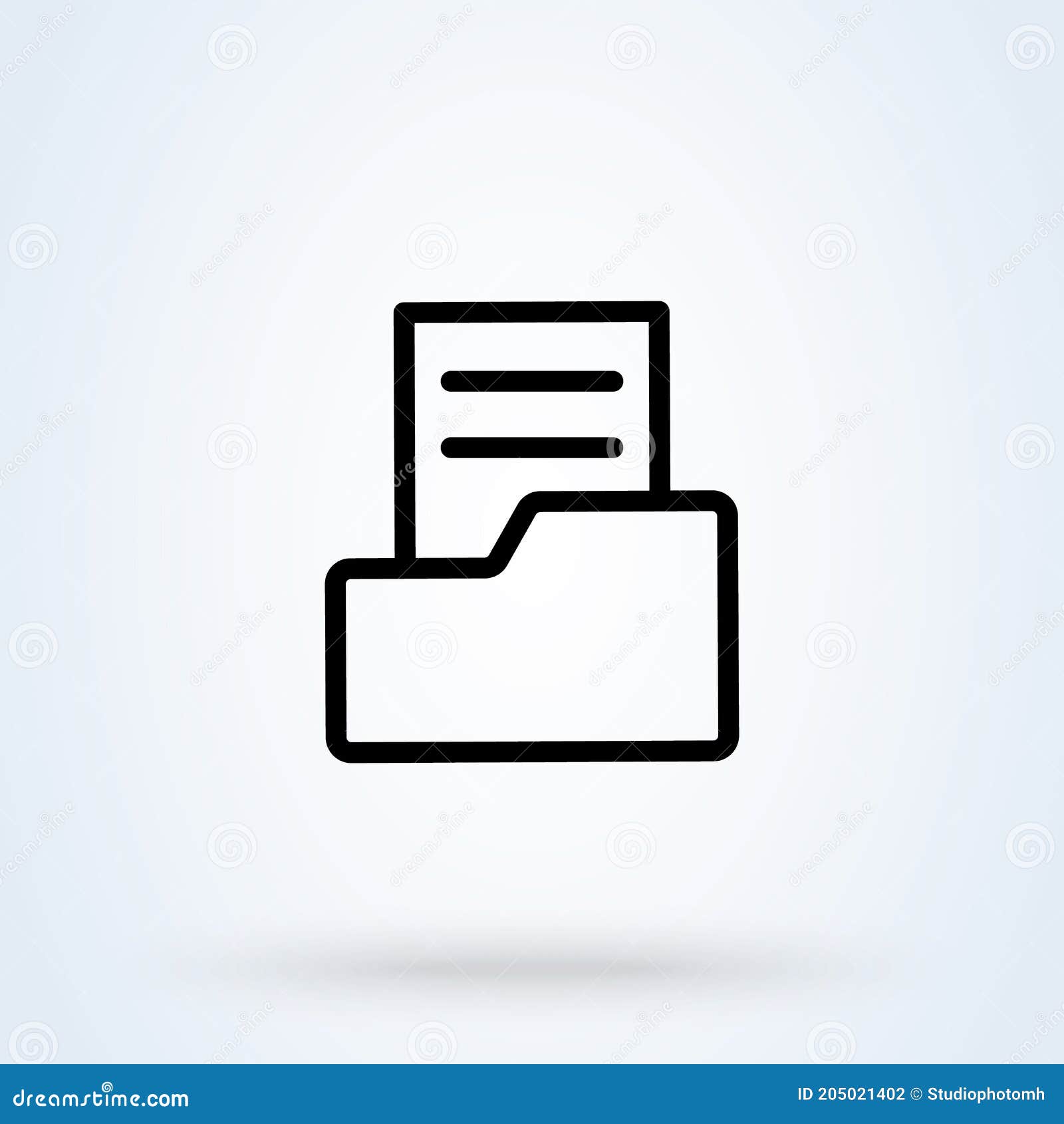 Archive Storage Sign Line Icon or Logo. File Cabinet Concept Stock ...