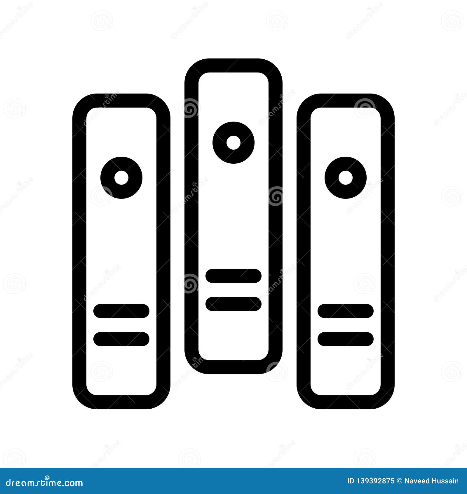 Archive Thin Line Vector Icon Stock Vector - Illustration of folder ...