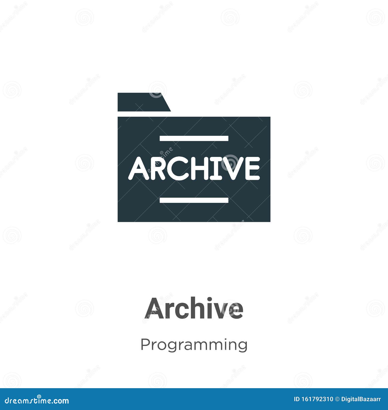 Archive Vector Icon on White Background. Flat Vector Archive Icon ...