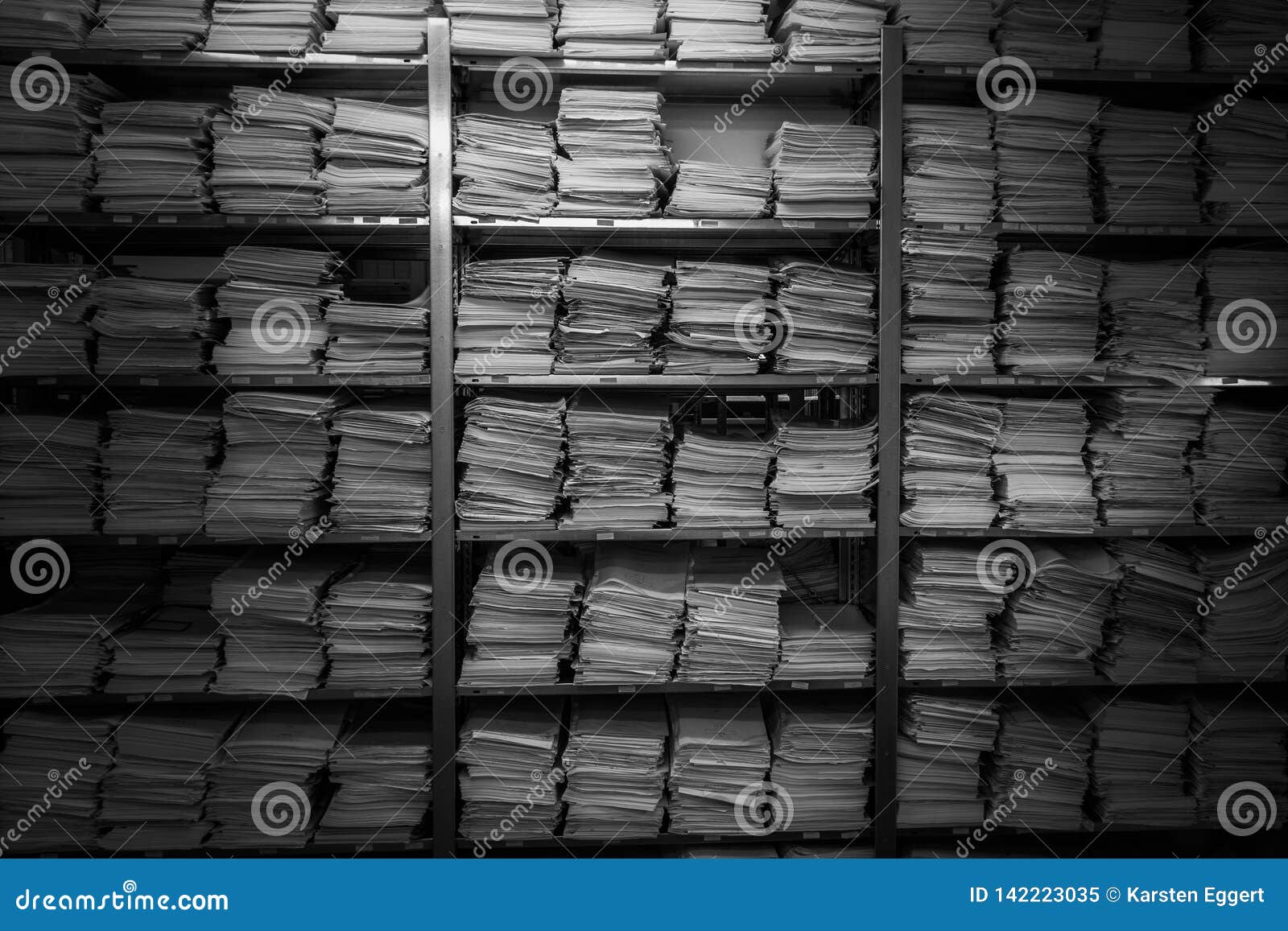 Archive for Binders. the Papers are Stacked on Top of Each Other Stock ...