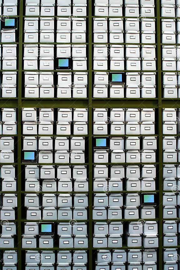 Archives boxes stock image. Image of duplex, office, camera - 2633727