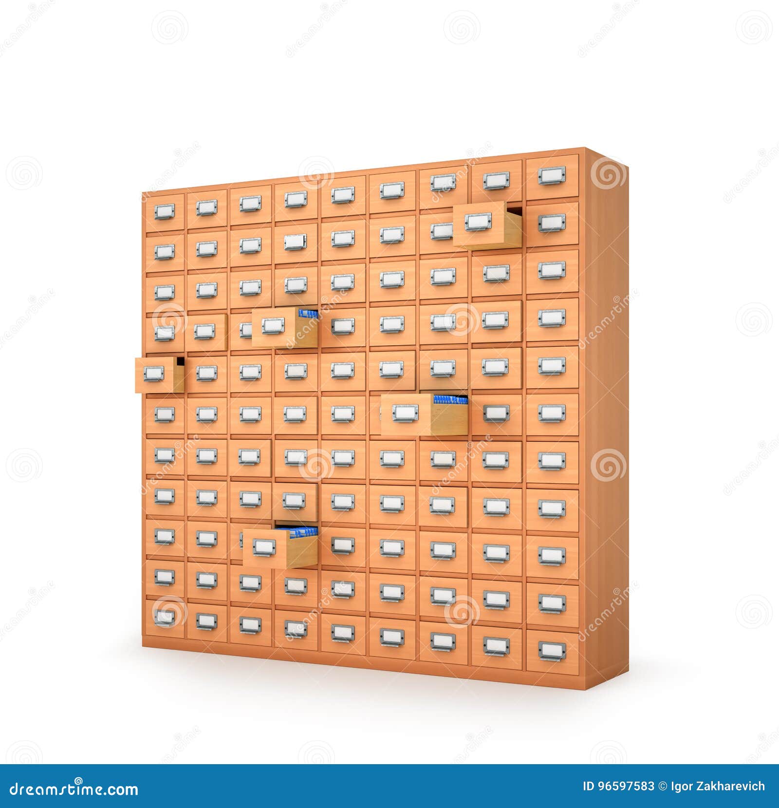 Archives. Cabinet with Drawers for Archival Documents Stock Image ...