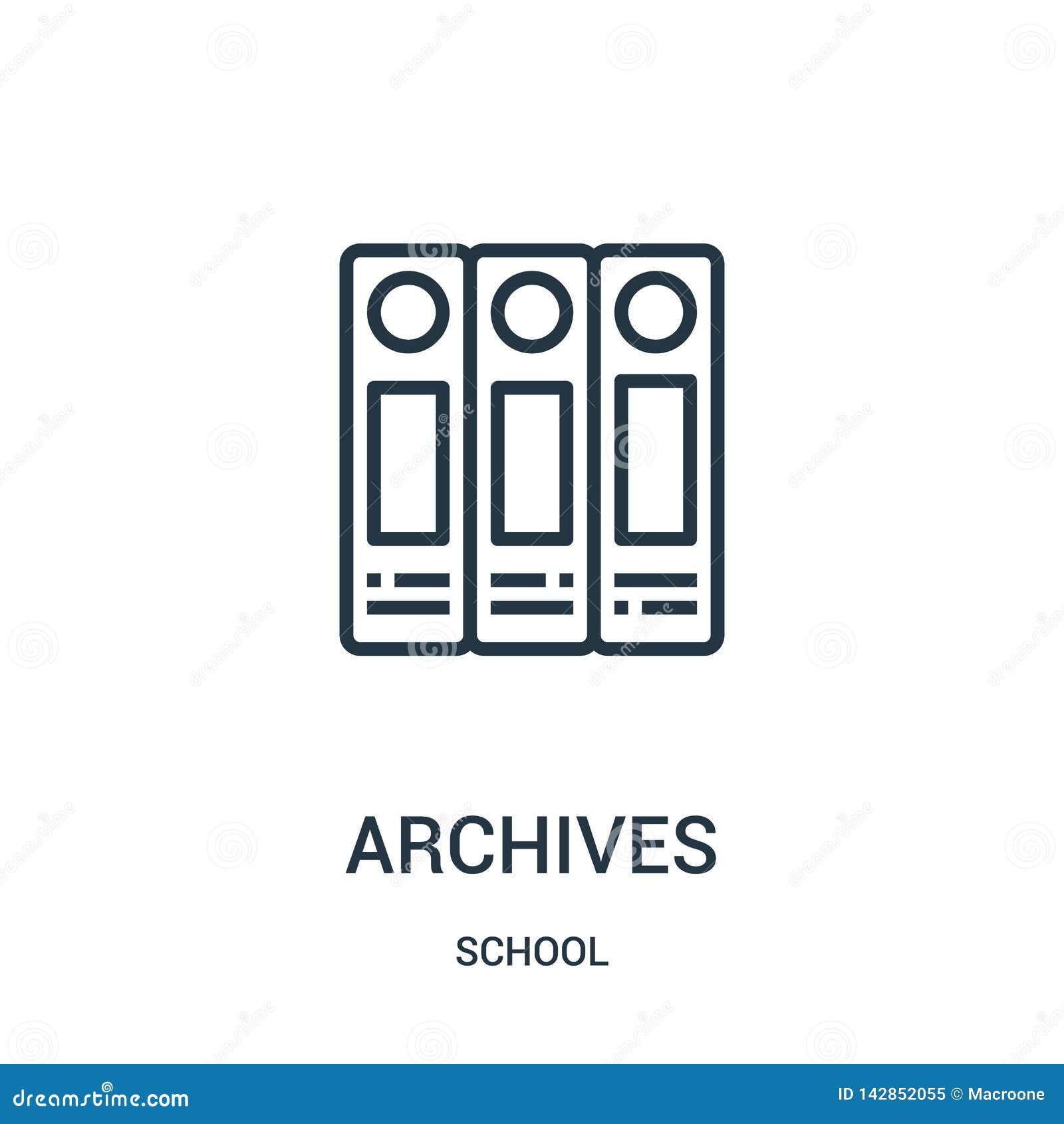 Archives Icon Vector from School Collection. Thin Line Archives Outline ...