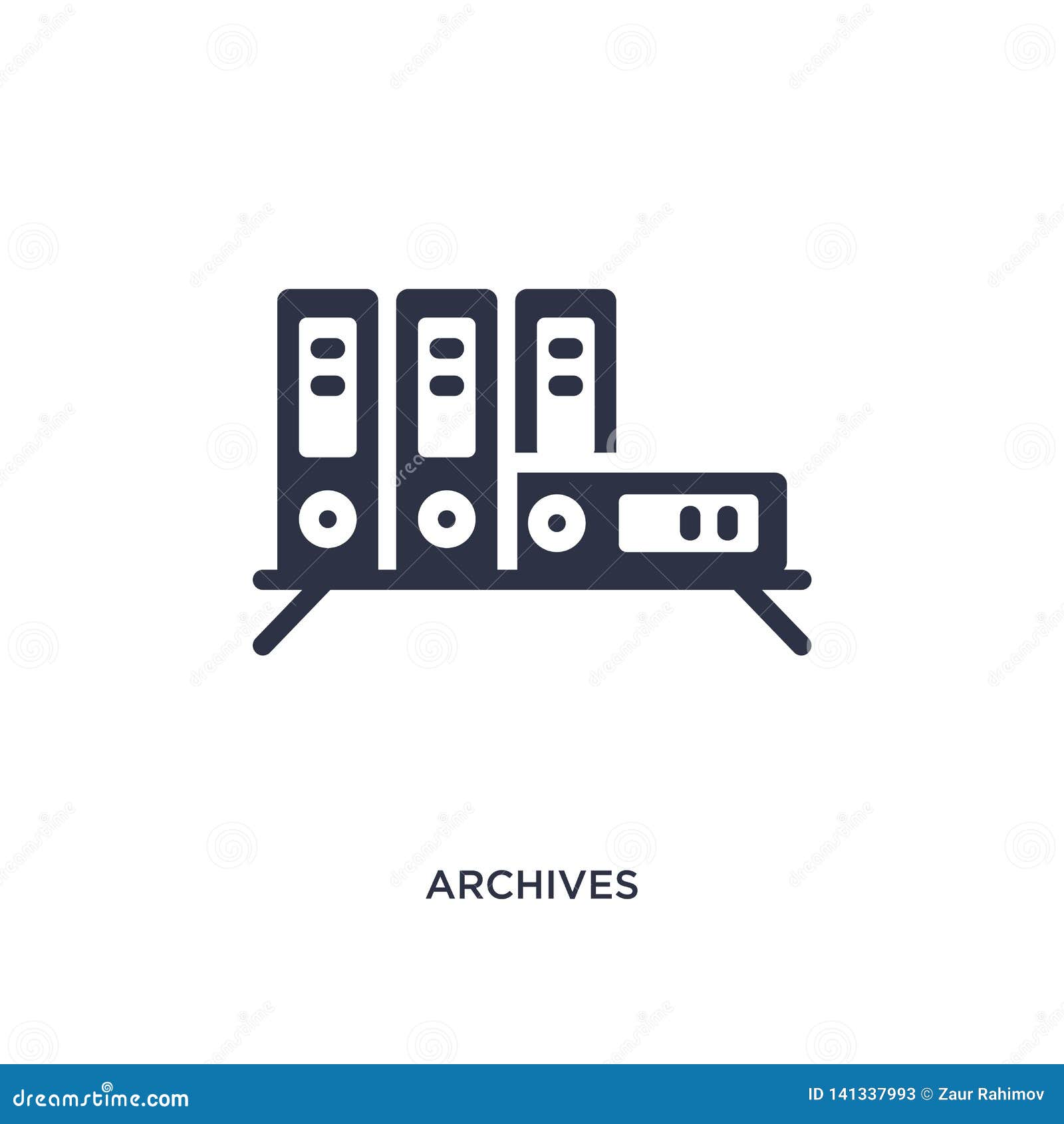 Archives Icon On White Background. Simple Element Illustration From ...