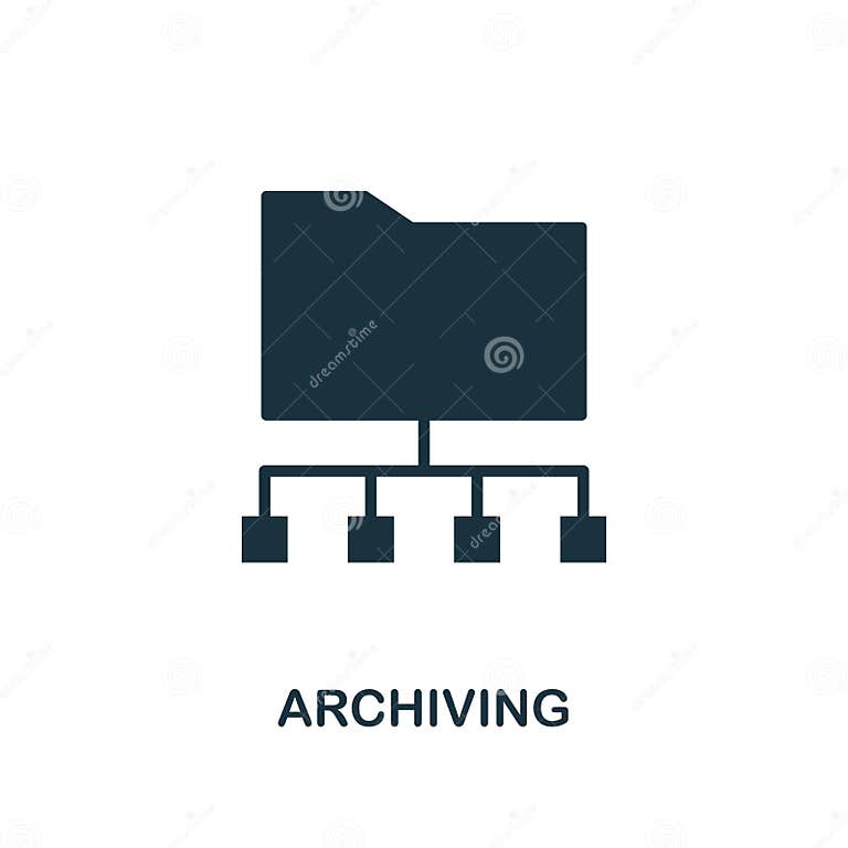 Archiving Icon. Creative Element Design from Icons Collection Stock ...