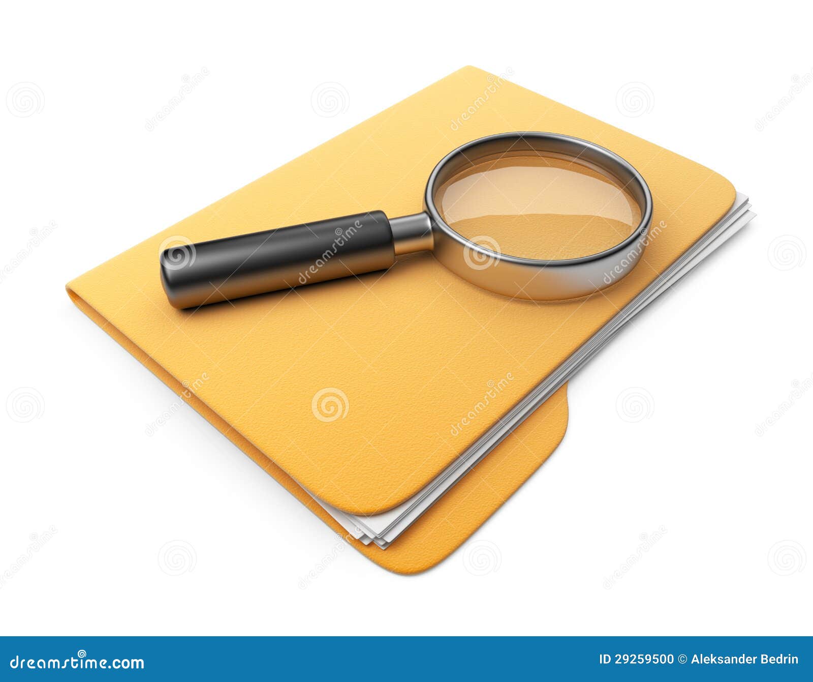 Archivio E Cartella Di Ricerca. Icona 3D Illustrazione di Stock ...