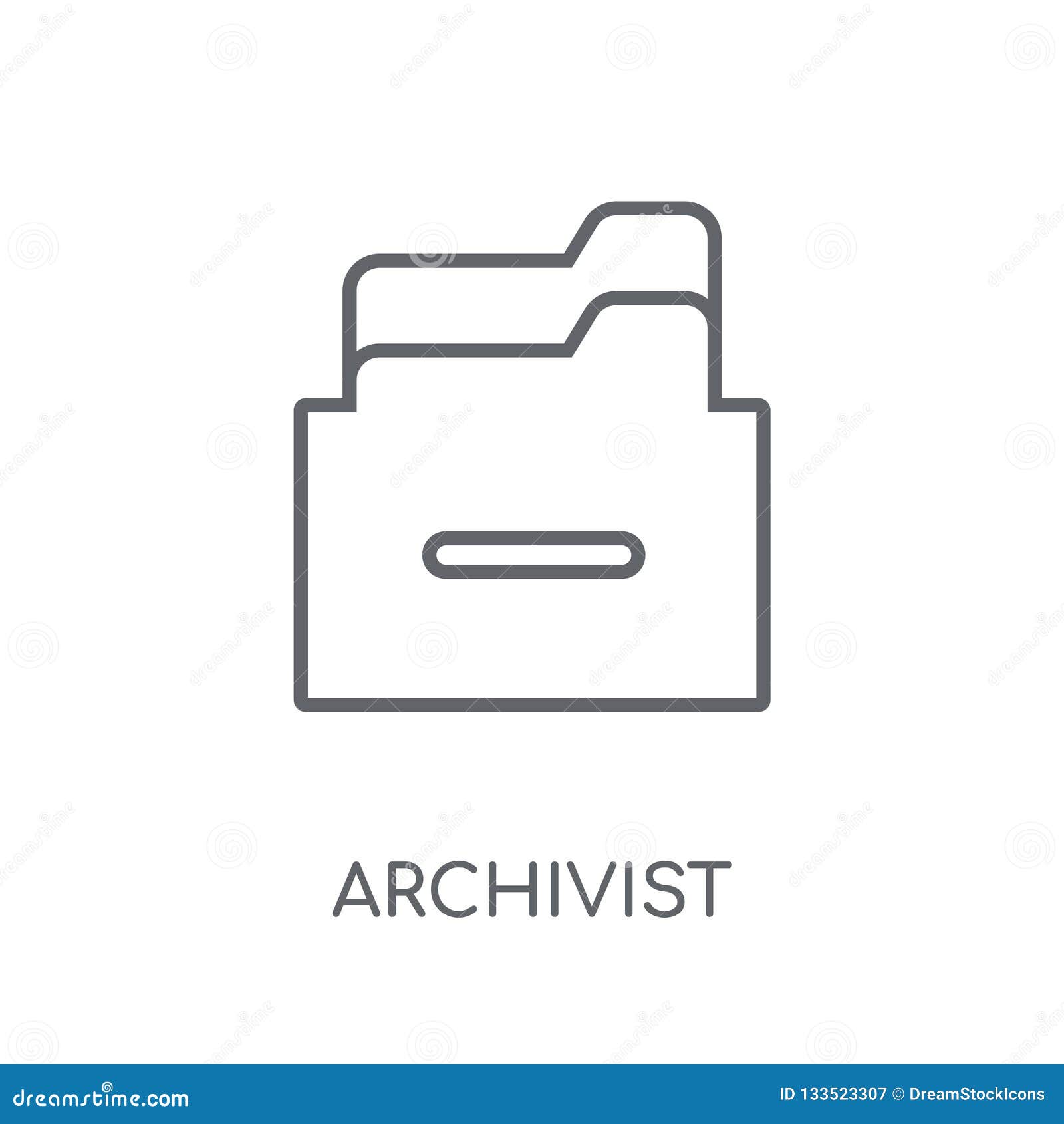 Archivist Linear Icon. Modern Outline Archivist Logo Concept on Stock ...