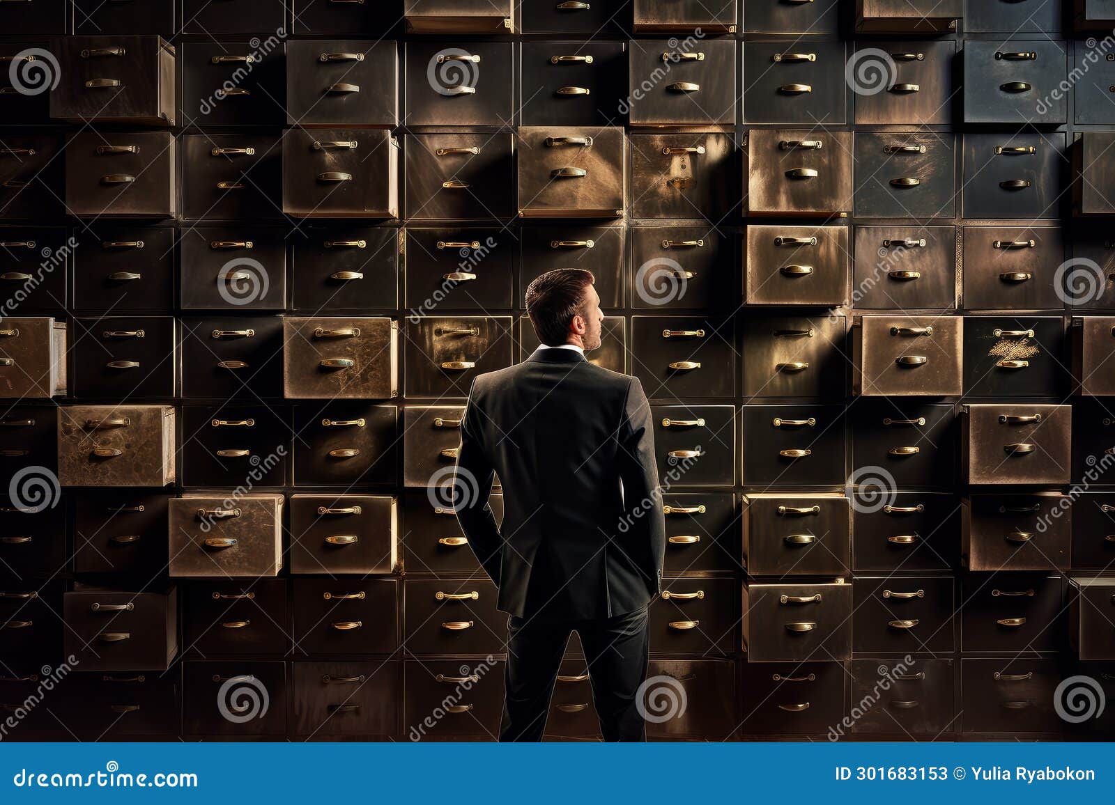 Archivist As Old Paper Books And Documents Research Tiny Person Concept ...