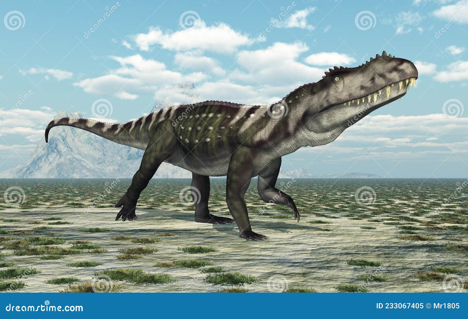 Archosaur Prestosuchus In A Landscape Royalty-Free Illustration ...