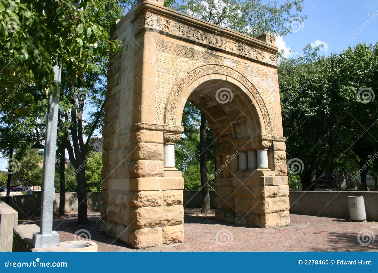 Archway stock photo. Image of columns, sidewalk, park - 2278460