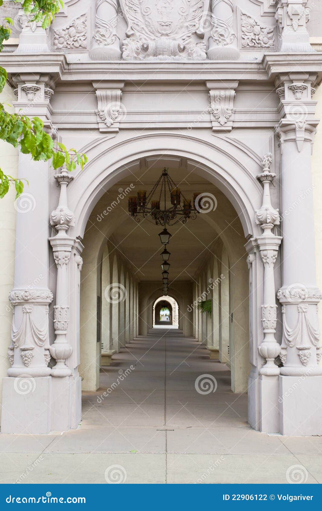 Archway with Beautiful Columns Stock Photo - Image of historical ...