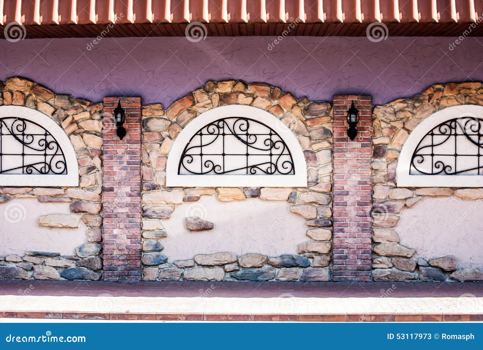 Archway in a Brick Stone Wall Stock Image - Image of doorway, brick ...