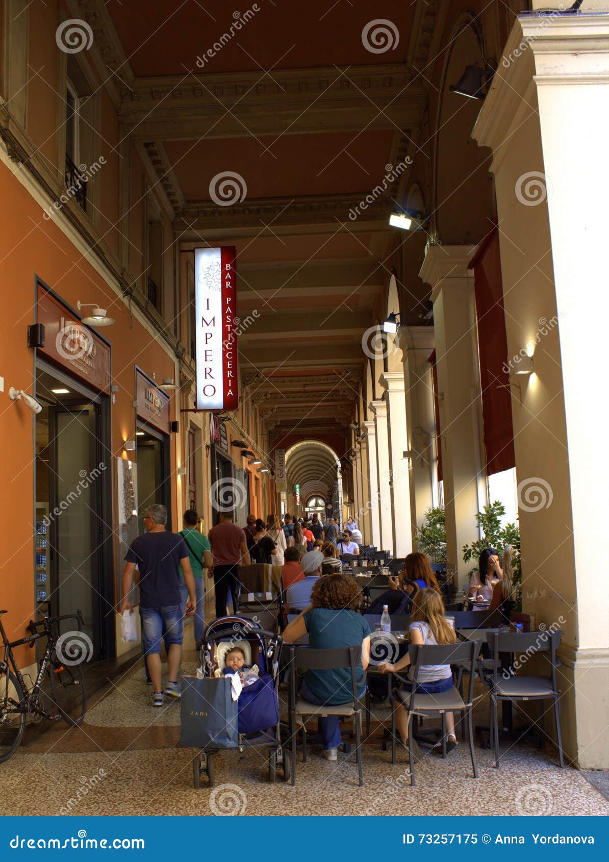 Archway Cafe in Bologna Italy Editorial Image - Image of cafe ...