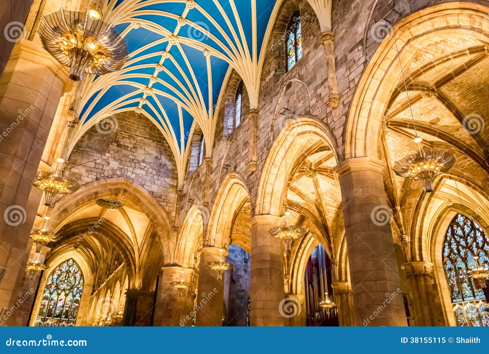Archway in the Cathedral of Edinburgh Stock Image - Image of design ...