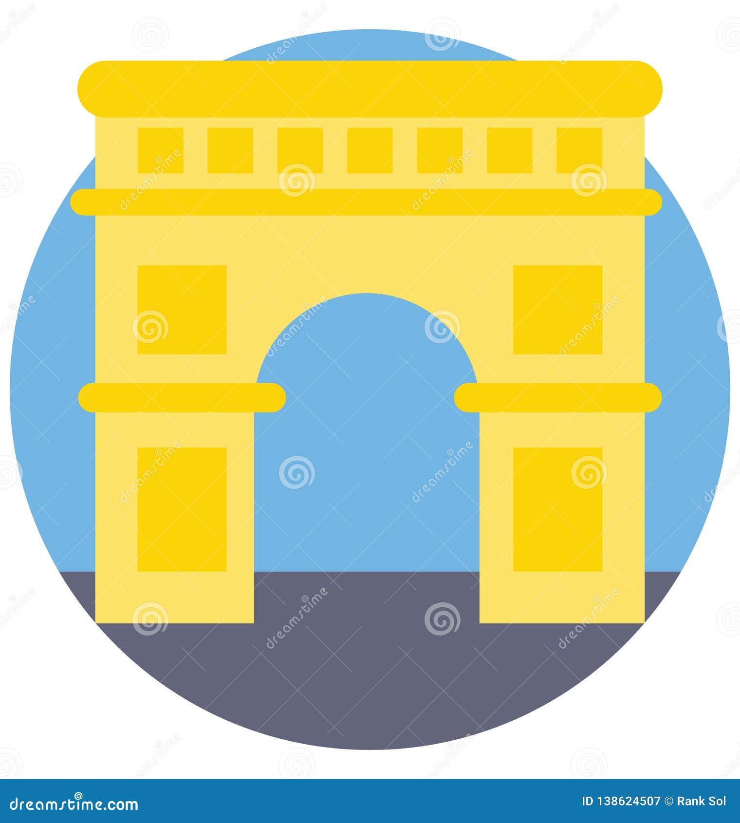 Archway Color Isolated Vector Icon that Can Be Easily Modified or Edit ...