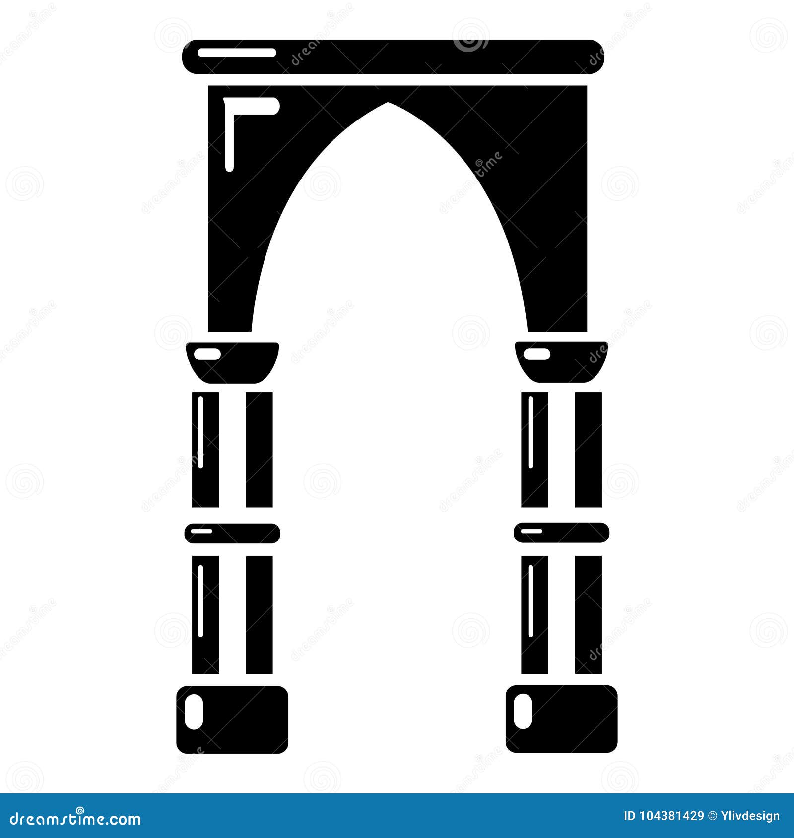 Archway Construction Icon, Simple Black Style Stock Vector ...
