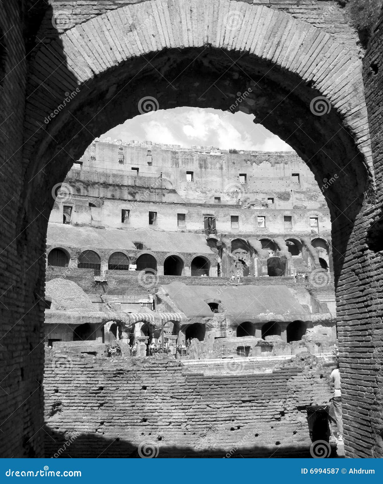 Archway Inside Colosseum stock image. Image of evening - 6994587