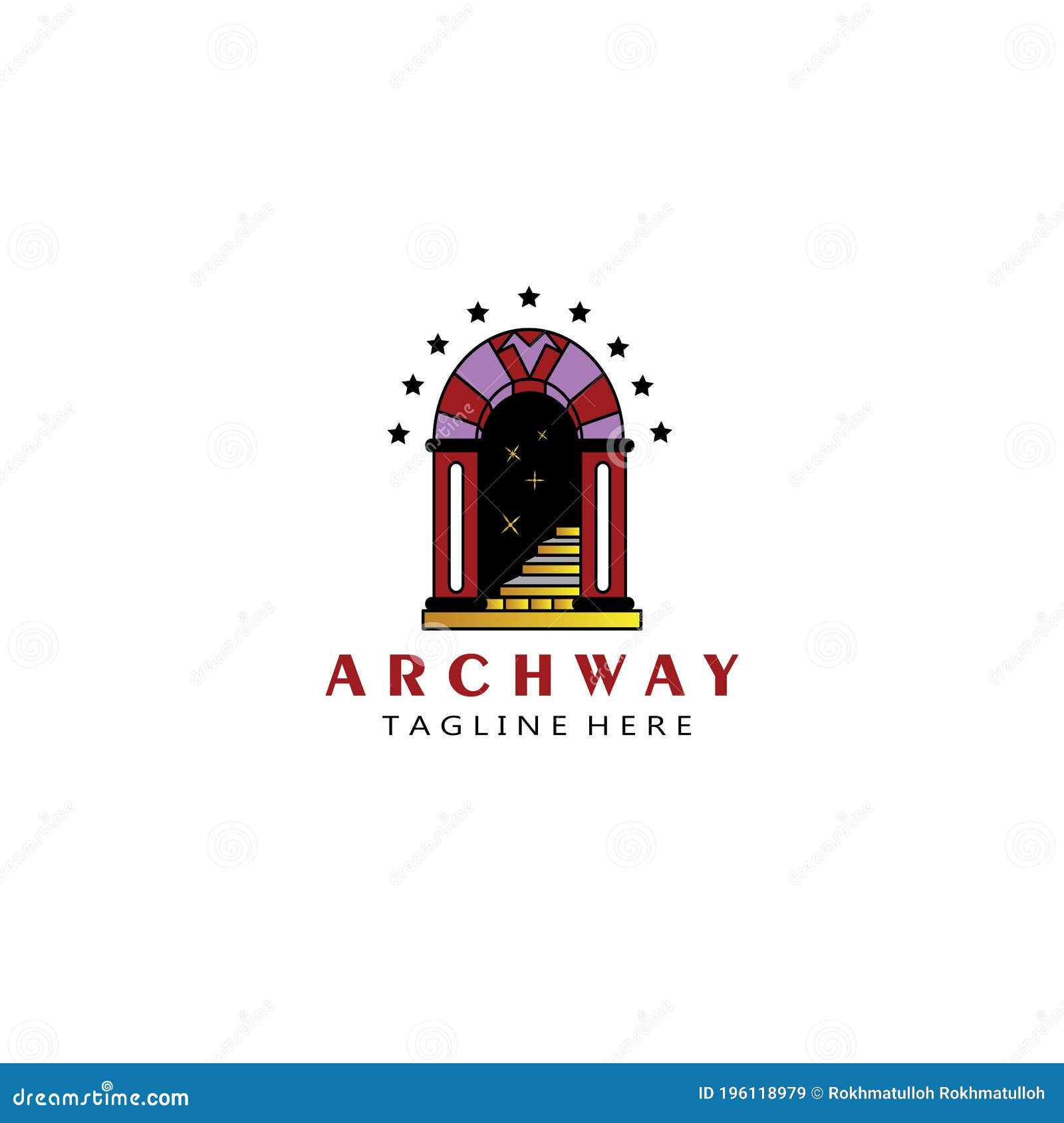Archway Logo Color Design Template Vector Stock Vector - Illustration of corporate, classic ...