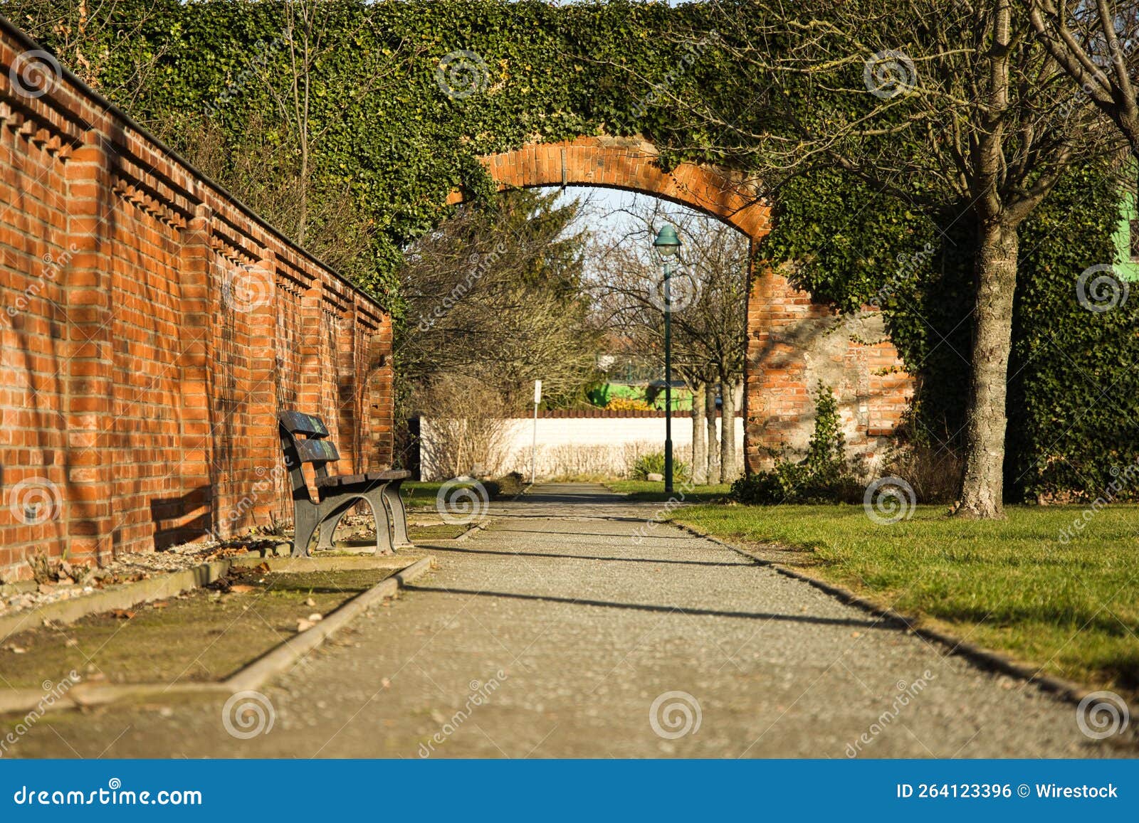 Archway in a Park in Gommern, Germany Stock Photo - Image of stone ...