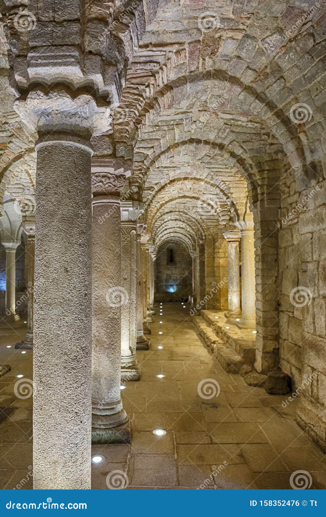 Archway in an Underground Crypt Stock Photo - Image of indoors ...