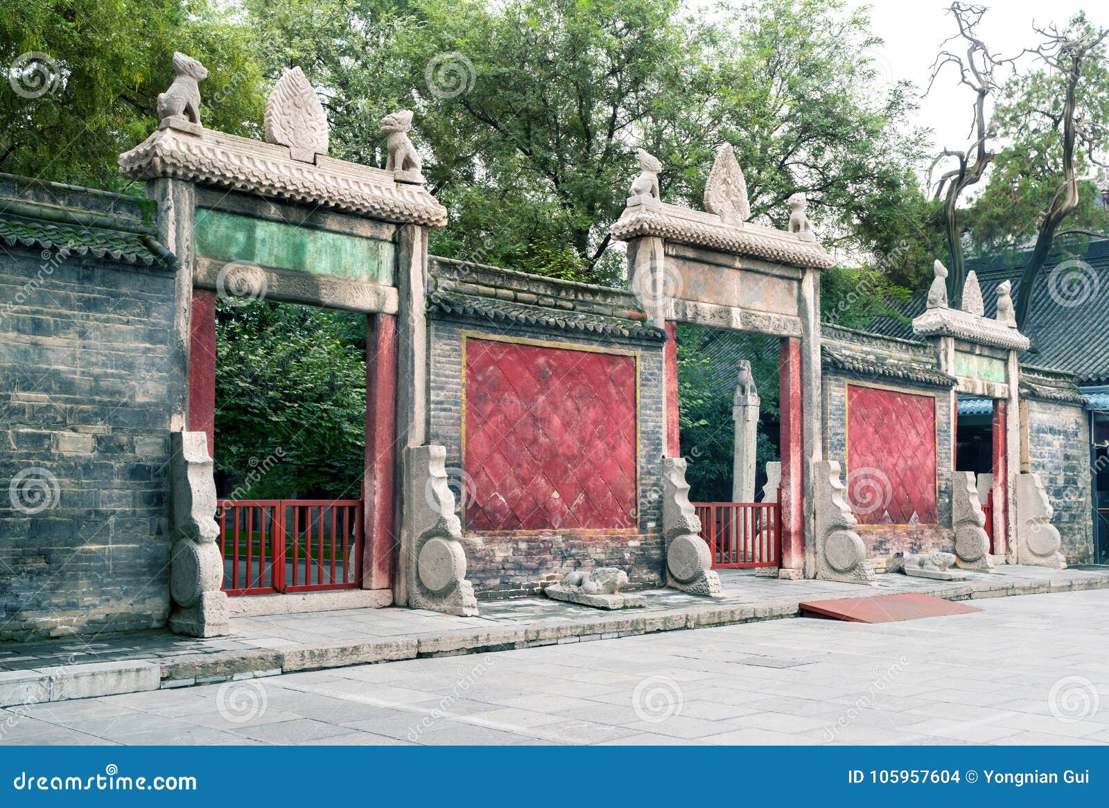 Xi`an ancient archway stock photo. Image of door, china - 105957604