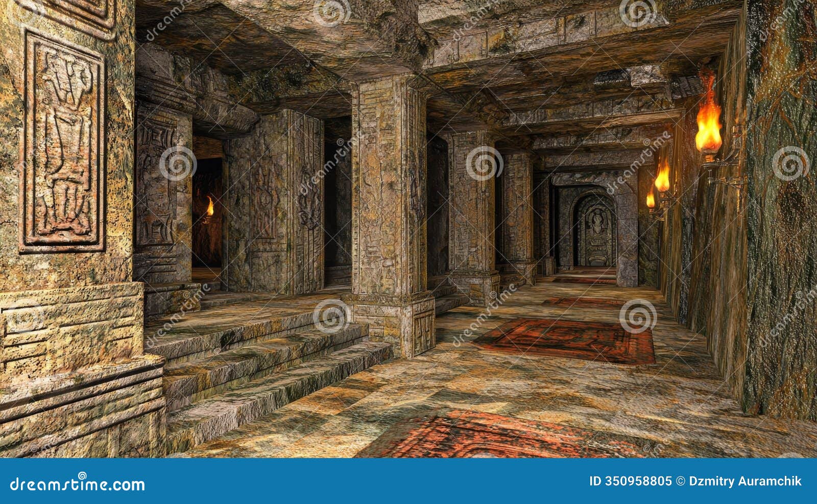 The Archways of Ancient Stone Dungeon Walls Can Be Seen Under ...