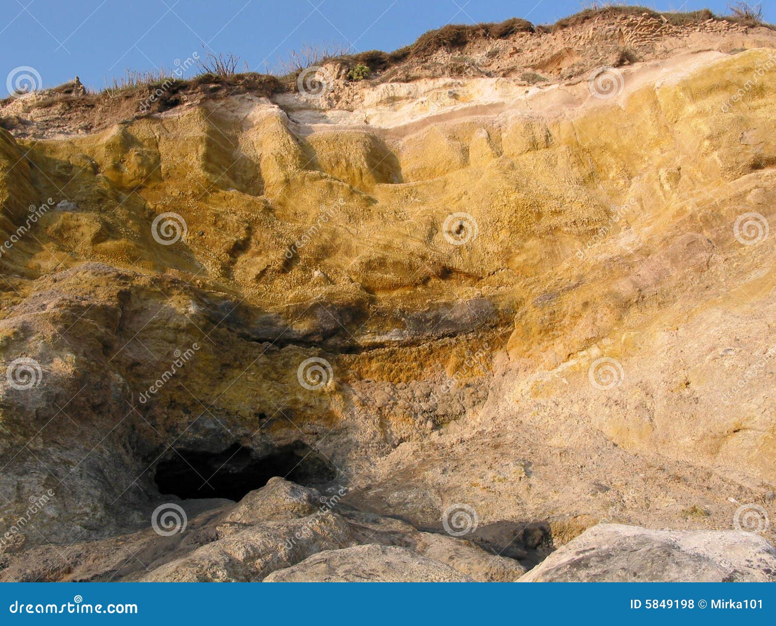 Arcilla amarilla foto de archivo. Imagen de mineral, roca - 5849198