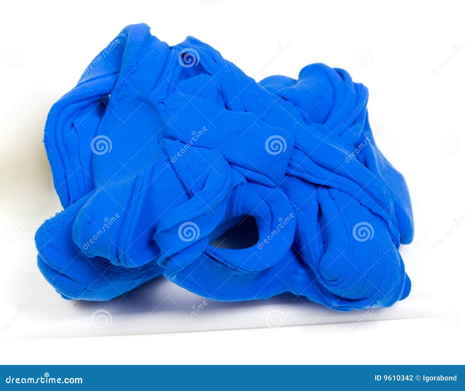 Arcilla azul foto de archivo. Imagen de aislamiento, escultura - 9610342