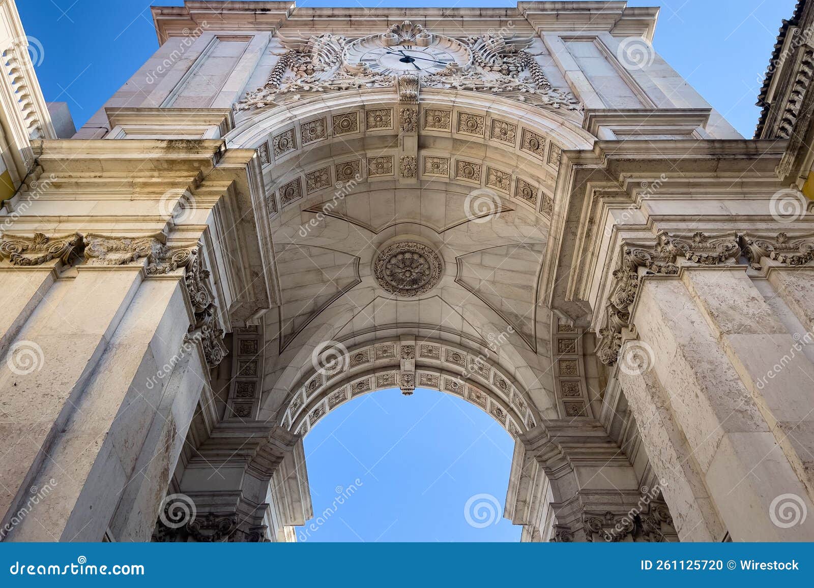 Arco Da Rua Augusta Em Lisboa Imagem Editorial - Imagem de marco ...