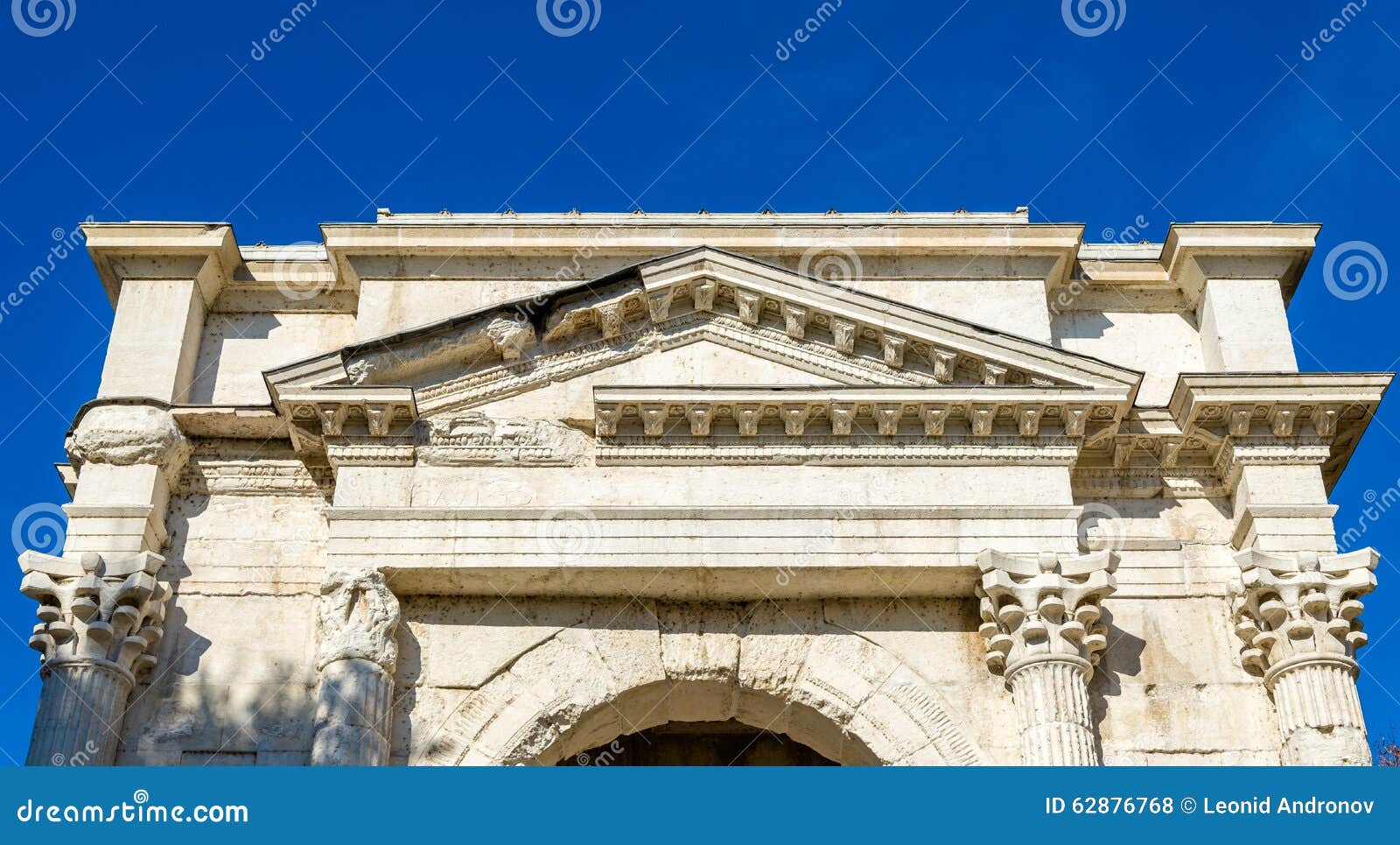 The Arco Dei Gavi, an Ancient Structure Stock Photo - Image of blue ...