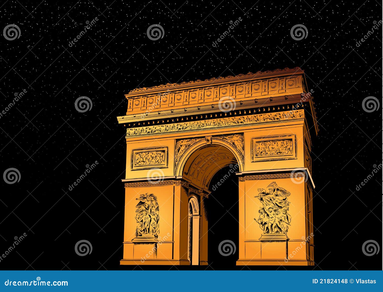 Arco del trionfo illustrazione vettoriale. Illustrazione di coltura ...