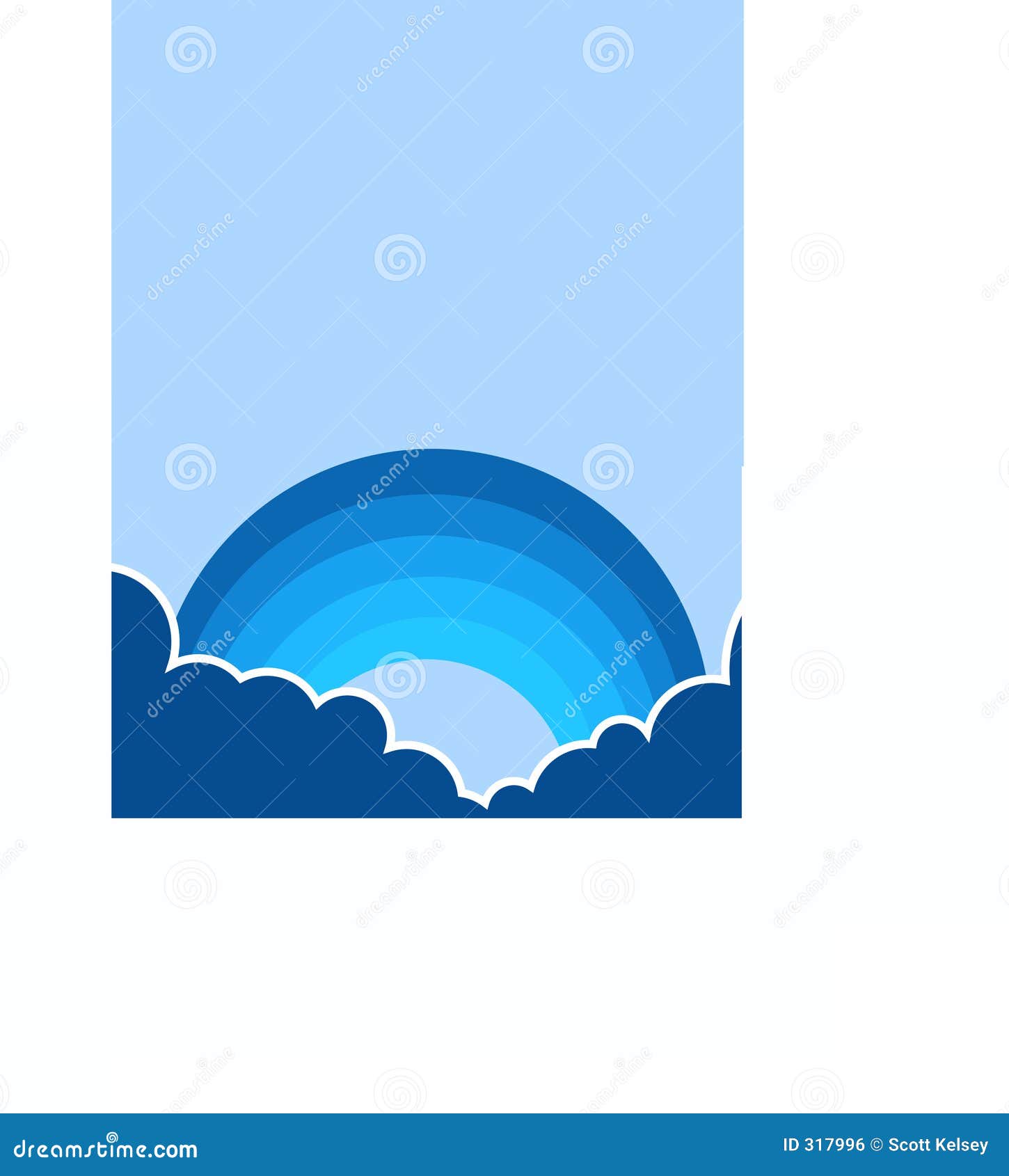 Arco iris azul stock de ilustración. Ilustración de prisma - 317996