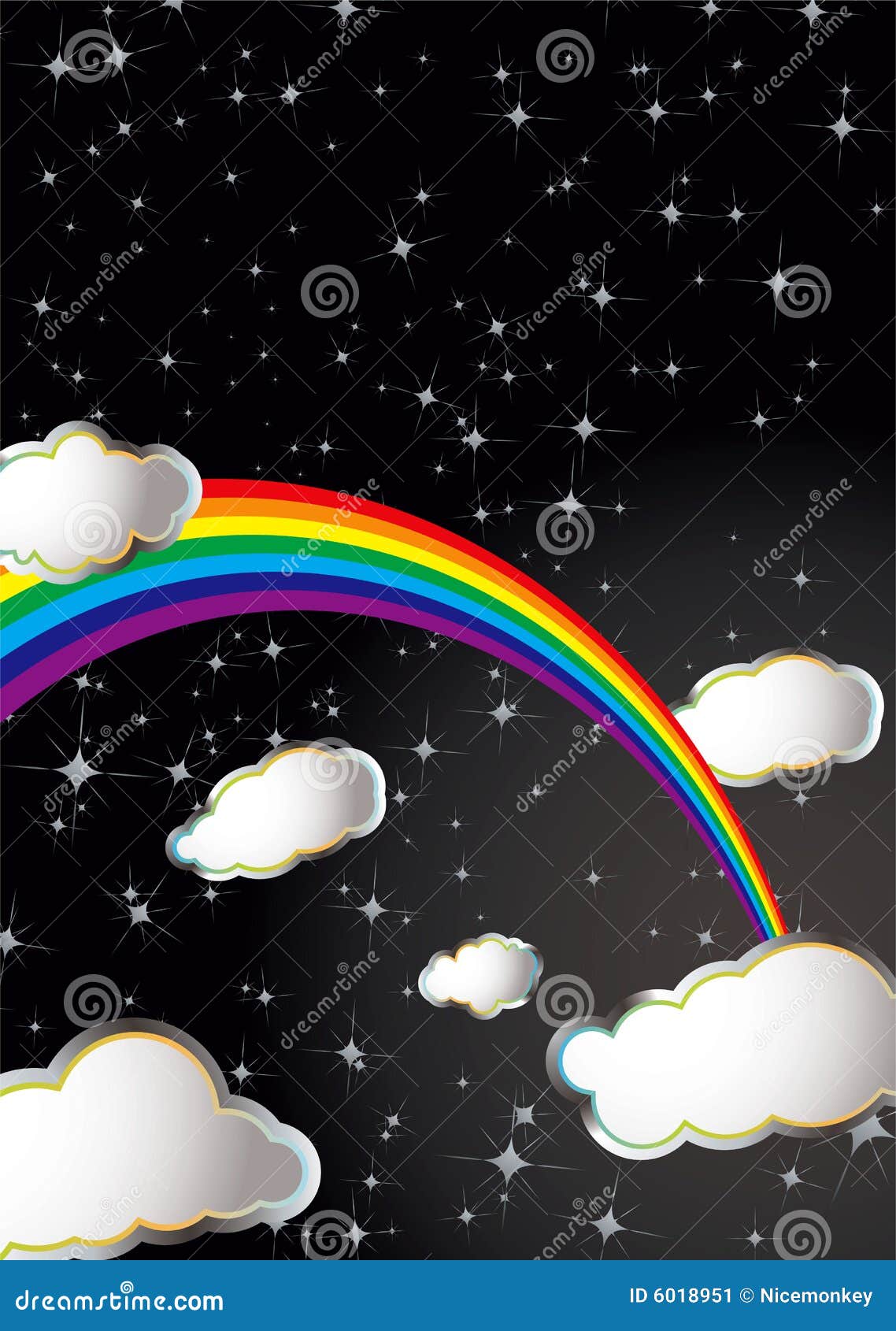 Arco iris del espacio ilustración del vector. Ilustración de ozono - 6018951