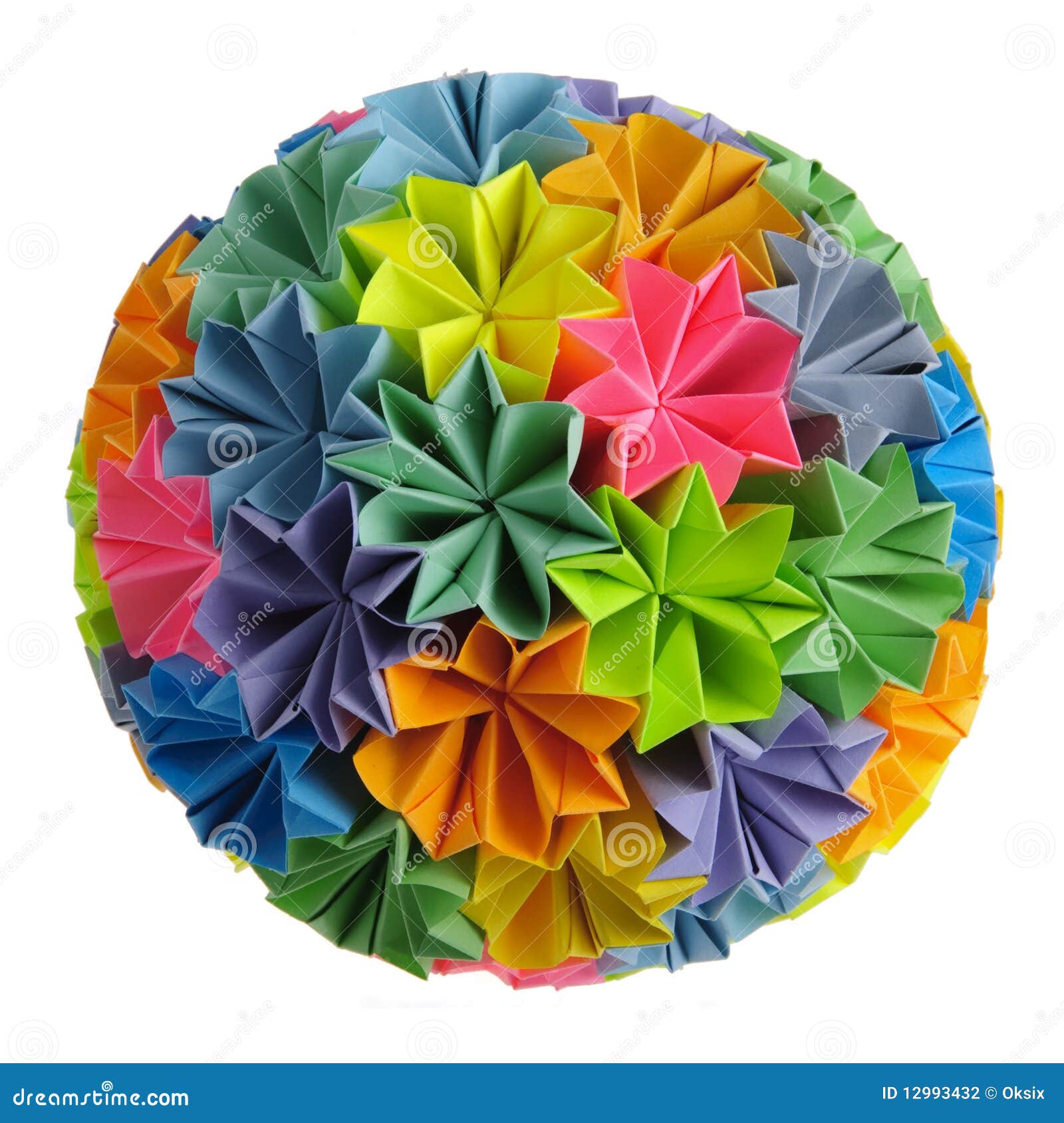 Arco Iris Del Kusudama De Origami Foto de archivo - Imagen de espectro, multicolor: 12993432