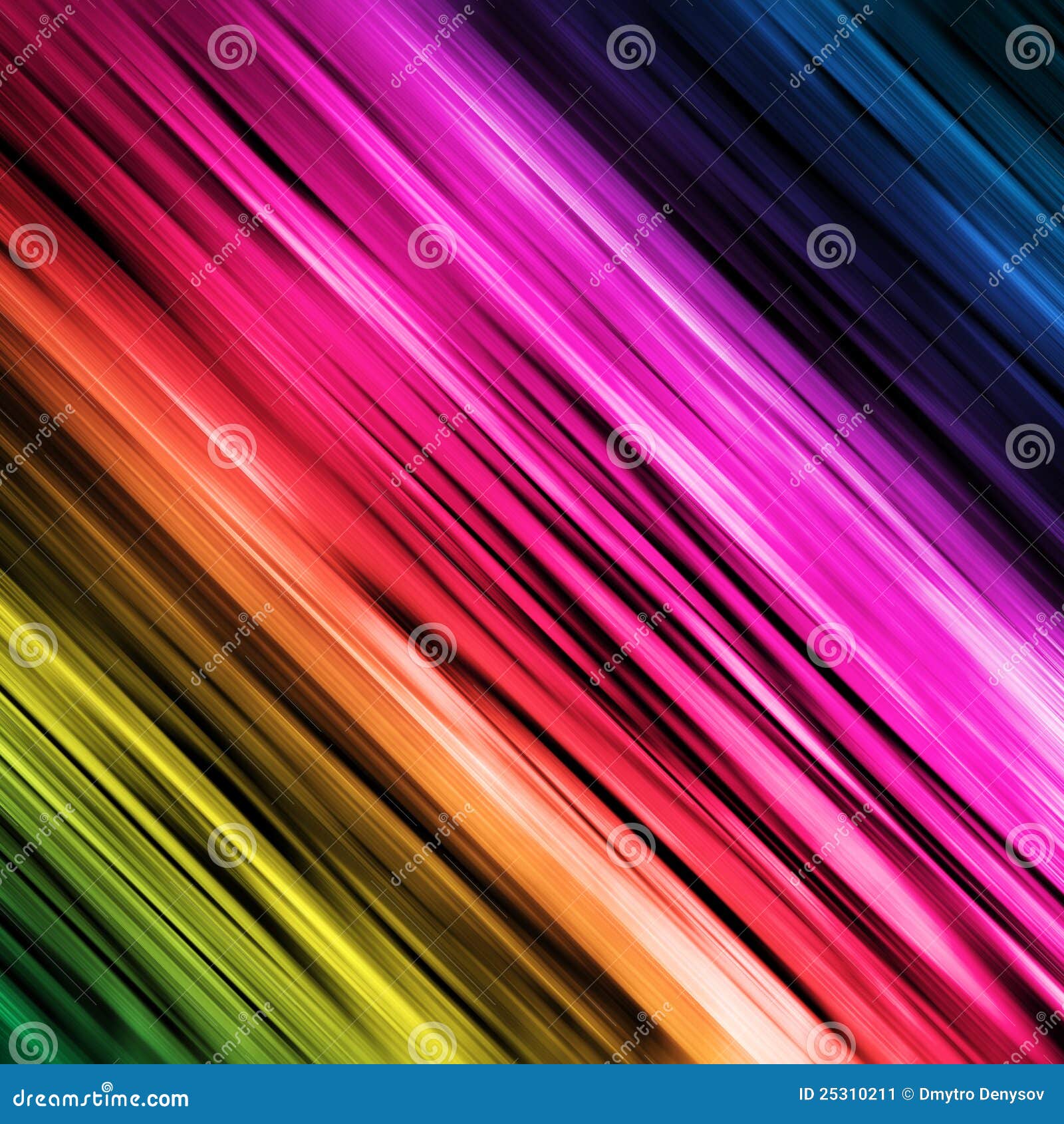 Arco iris linear espectral stock de ilustración. Ilustración de verde ...