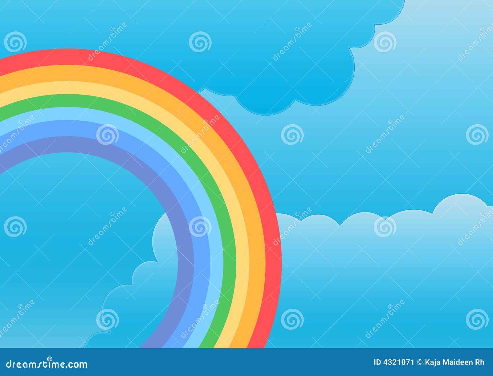 Arco iris y nubes stock de ilustración. Ilustración de afecto - 4321071
