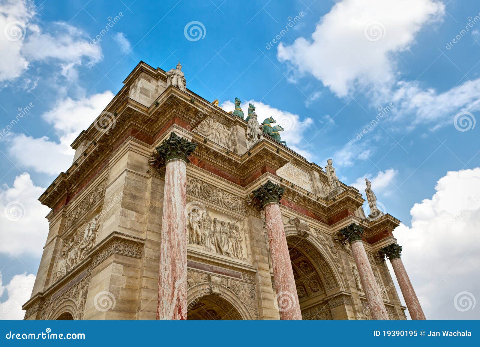 Arco trionfale, Parigi immagine stock. Immagine di esterno - 19390195