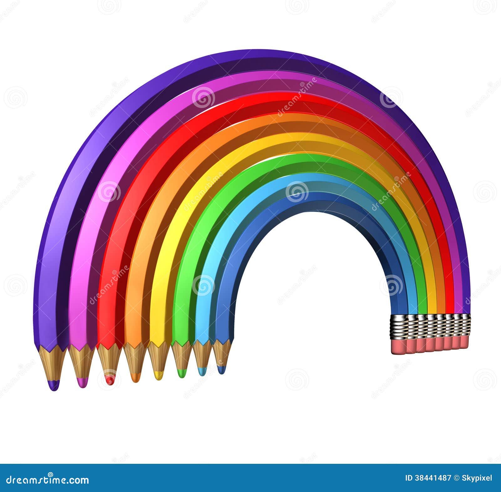 Arcobaleno Della Matita Di Colore Illustrazione di Stock ...
