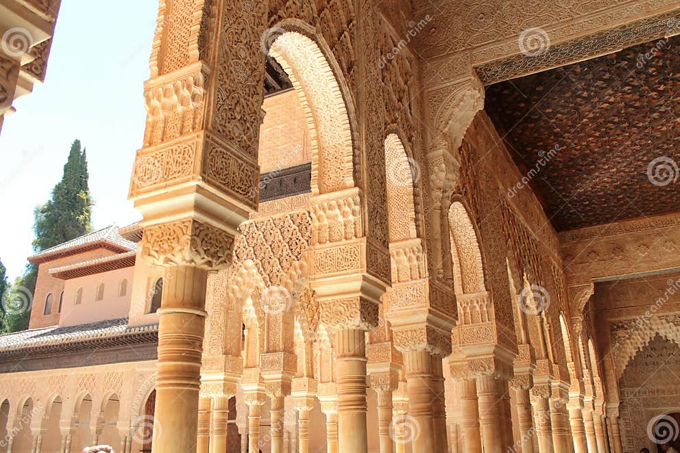 The Arcs of the Alhambra stock image. Image of spain - 61391989